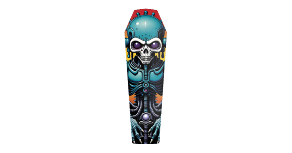 Techno Skeleton Coffin Skateboards